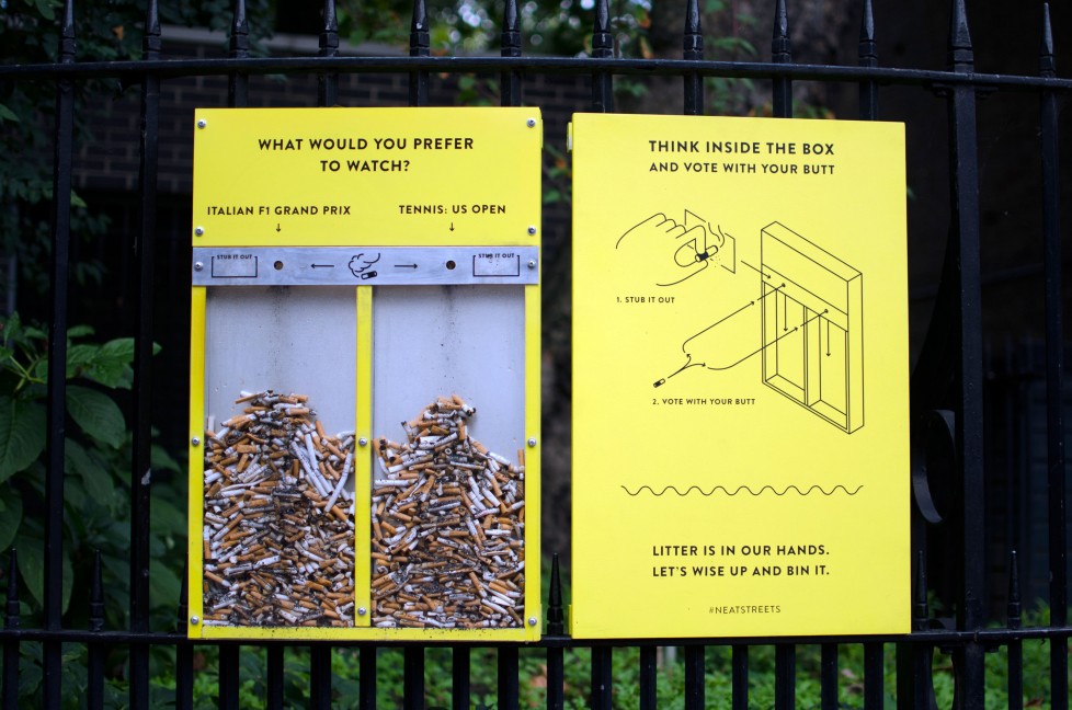 Ballot Bin - Keep streets butt-free with the Ballot Bin